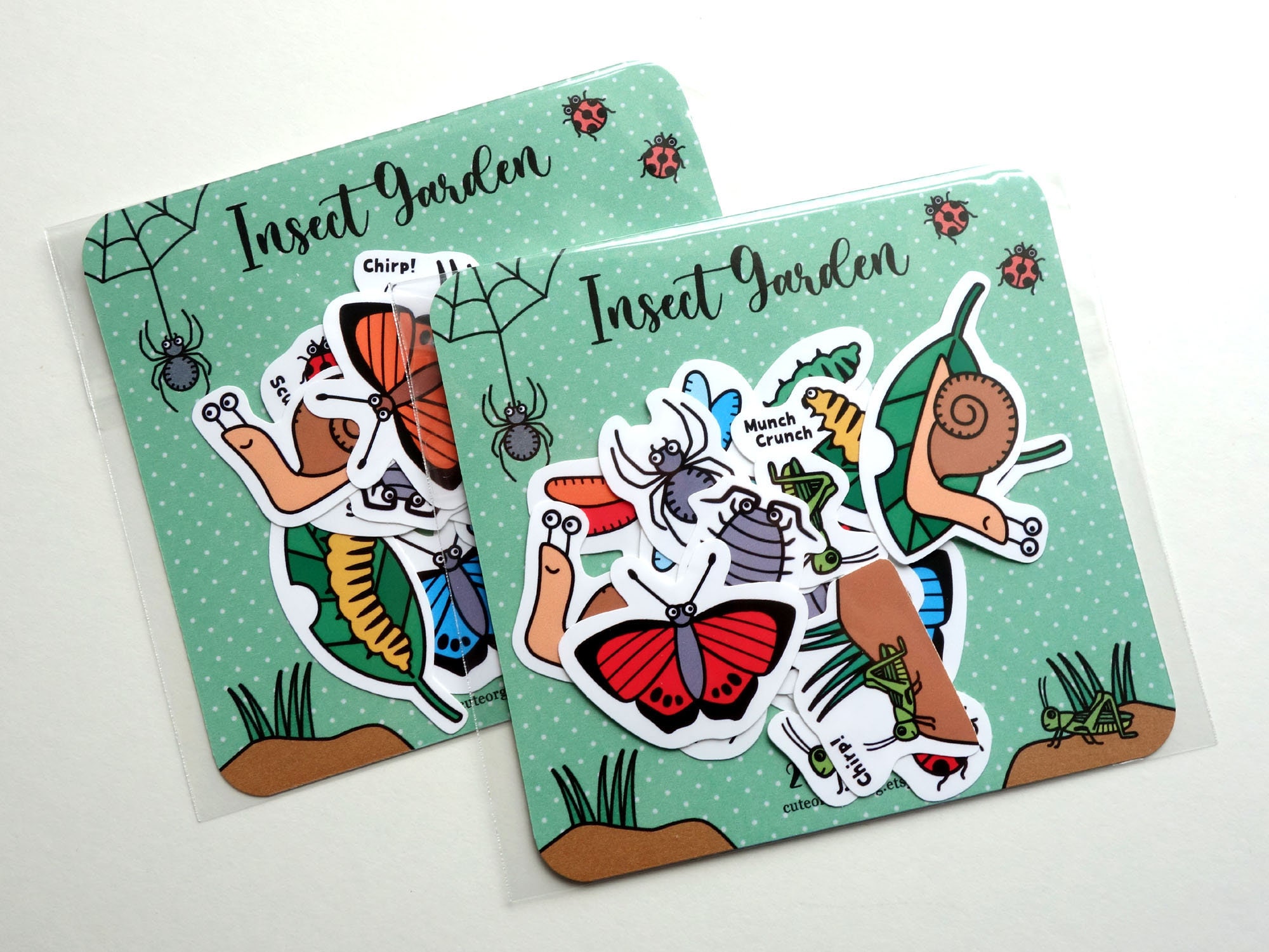 Cute kawaii bugs insects 23 pieces butterflies caterpillars | Etsy