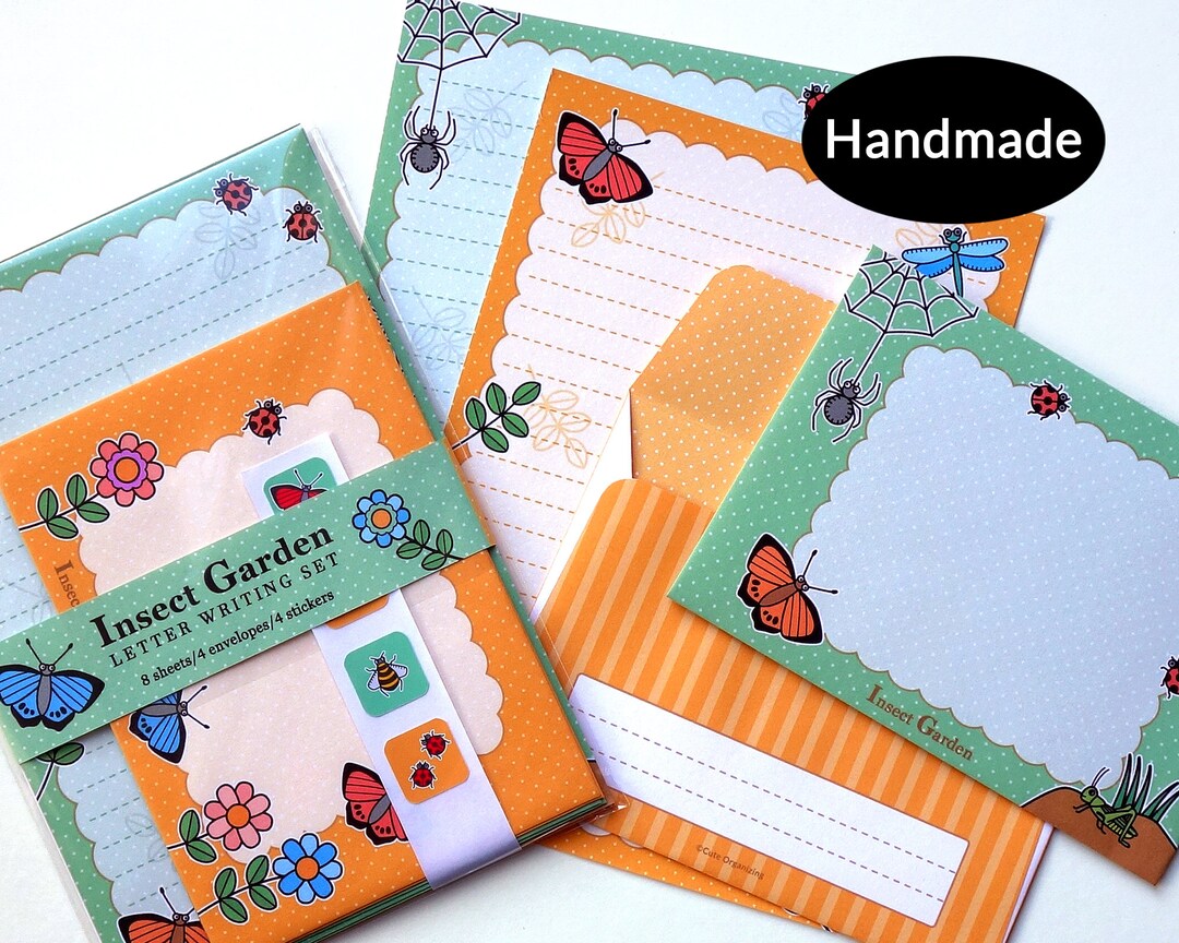 Insects Bugs Letter Writing Paper Stationery Set Handmade - Etsy UK