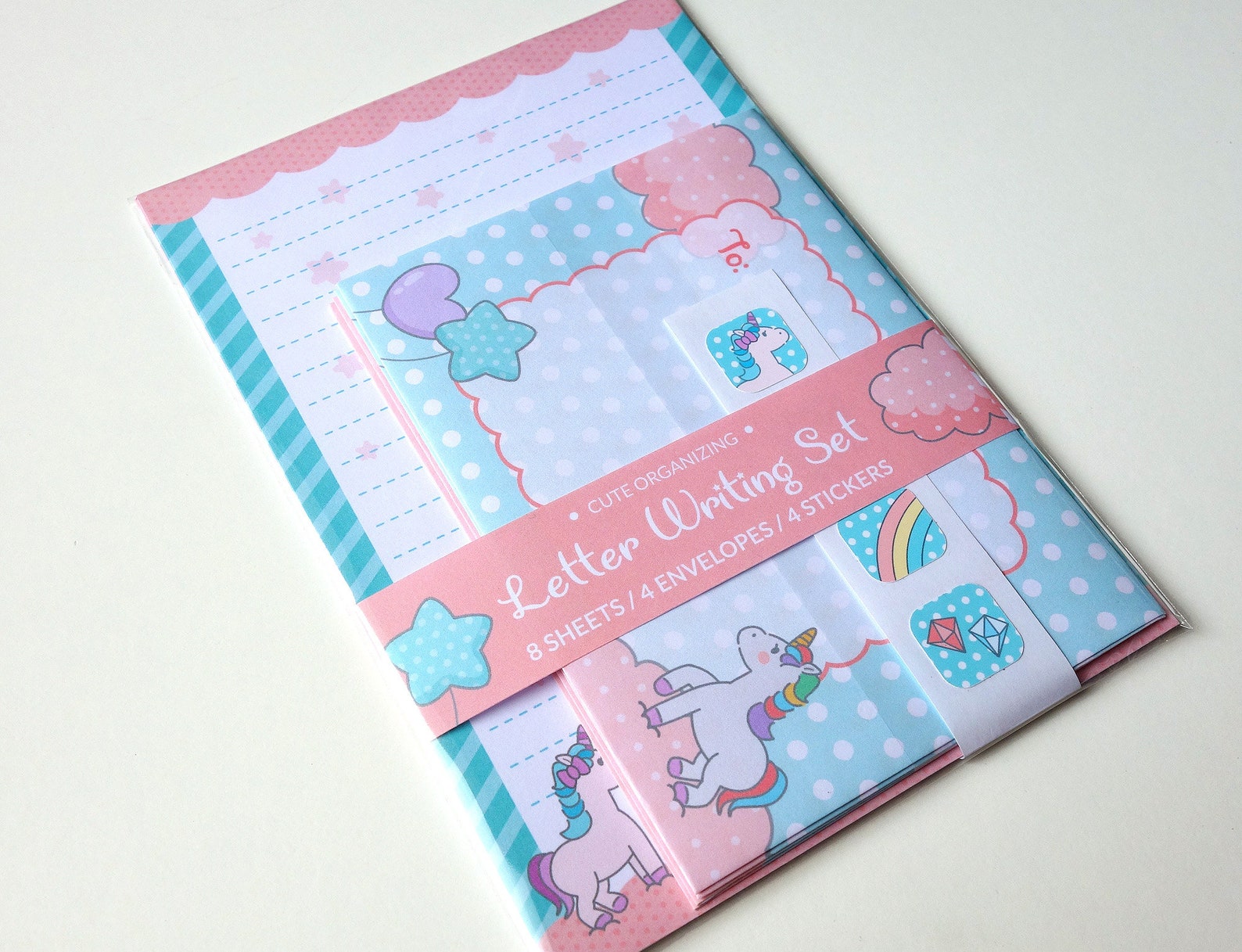 Unicorn Letter Writing Paper Stationery Set Handmade Ideal for - Etsy