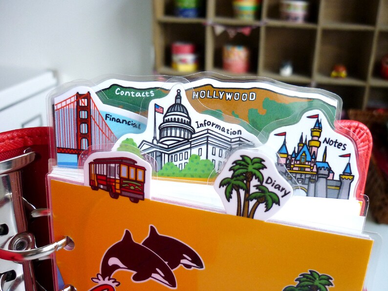 PRINTABLE A5 Size California Dividers Cute Kawaii Filofax | Etsy