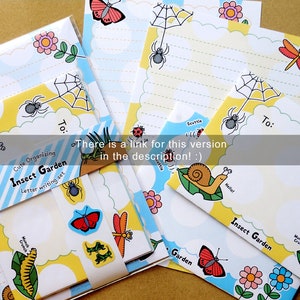 Insects Bugs Letter Writing Paper Stationery Set Handmade Ideal for ...