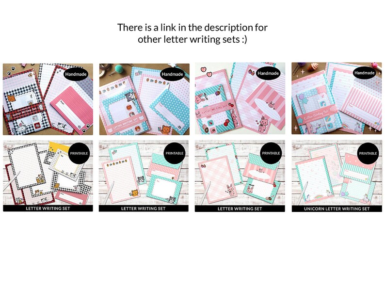 PRINTABLE Cute Kawaii Letter Writing Stationery Set Cute Kitty Cat ...