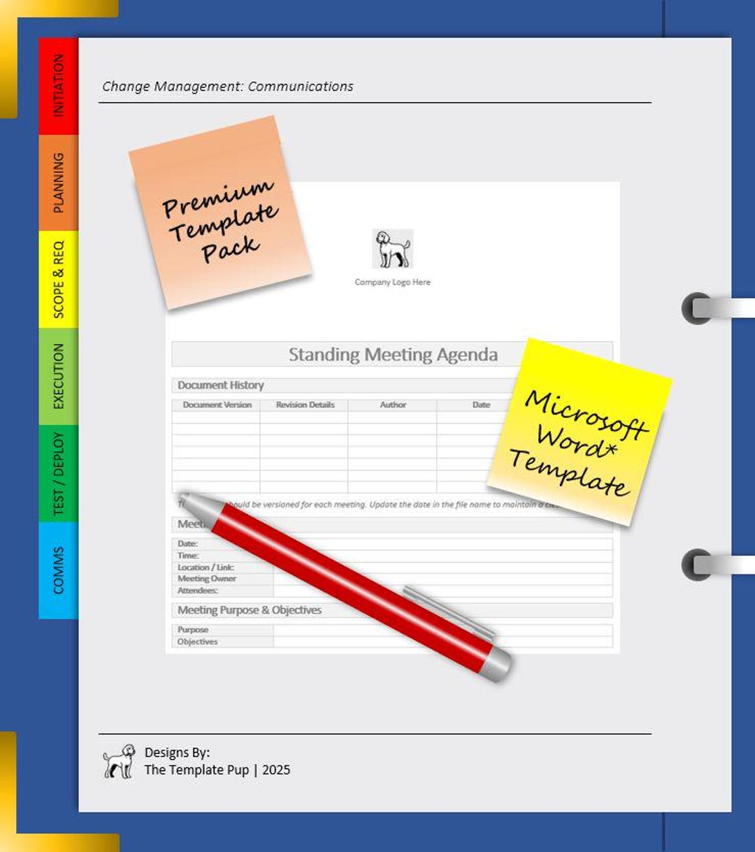 Meeting Agenda Template | IT Project Management | Microsoft Word ...