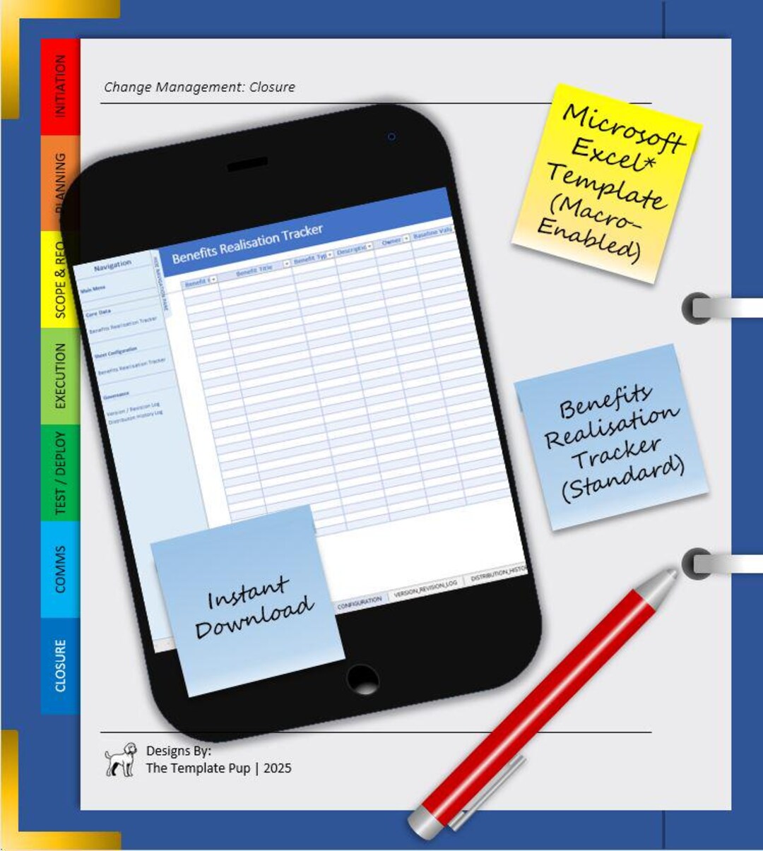 Benefits Realisation Tracker Template | Project Management | Macro ...