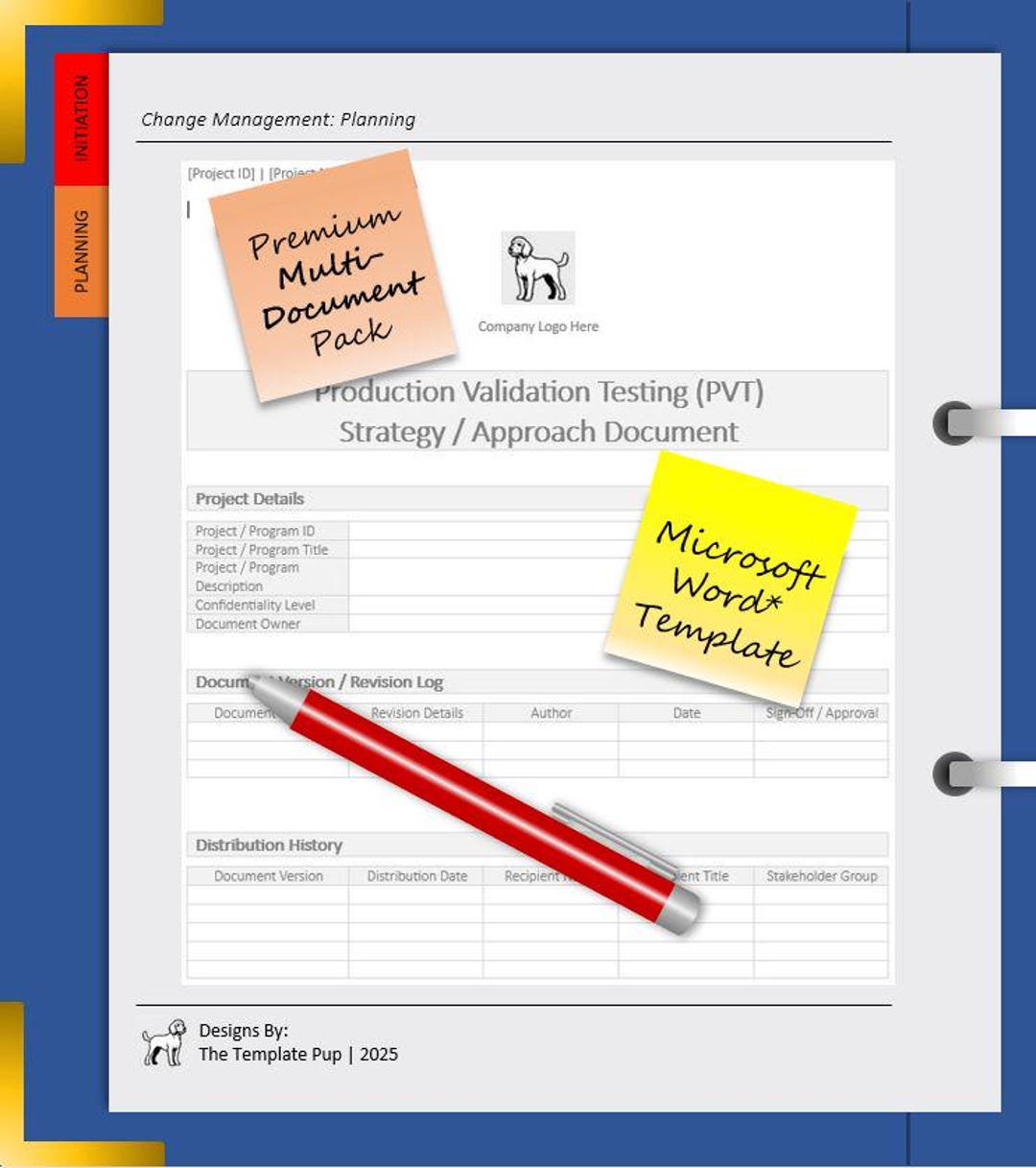 PVT Strategy Template | Project Management | Microsoft Word | Includes ...