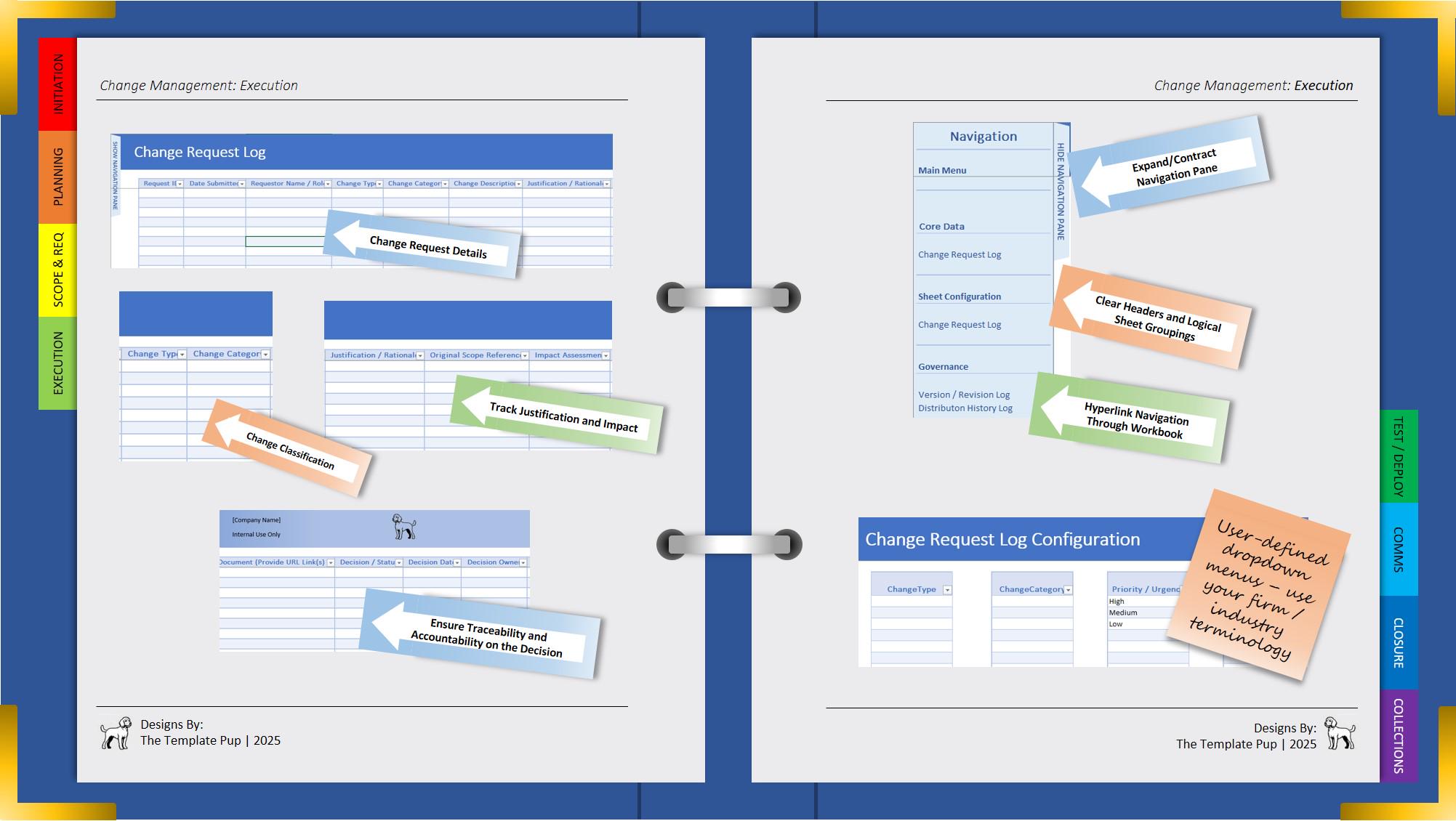 Change Request Log Template | IT Project Management | Microsoft Excel ...