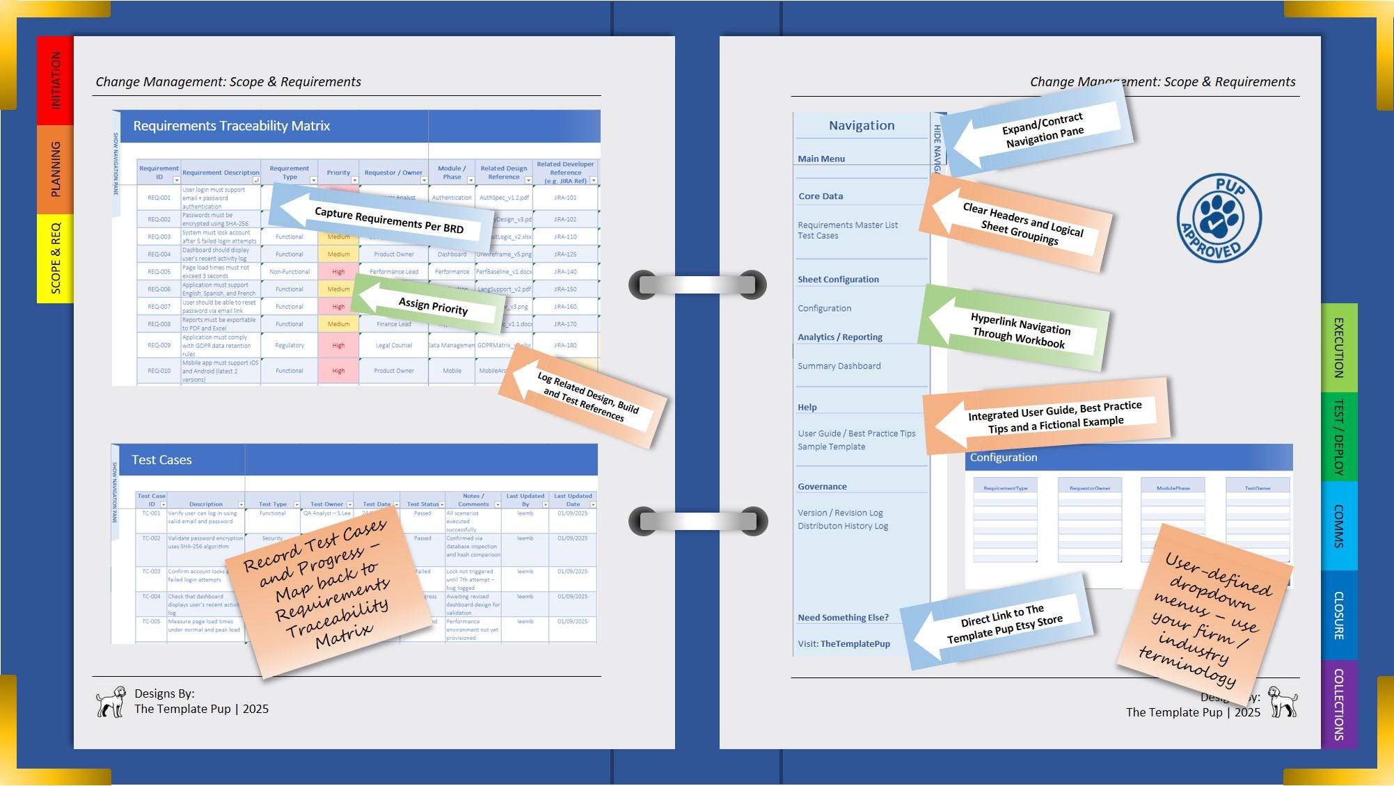 Requirements Traceability Matrix Template | Macro-enabled | Microsoft ...