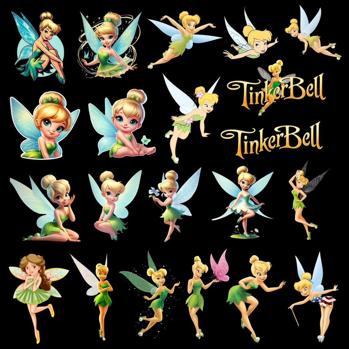 Tinkerbell SVG Bundle, Fairy Svg & Png Files for Cricut, Believe in ...