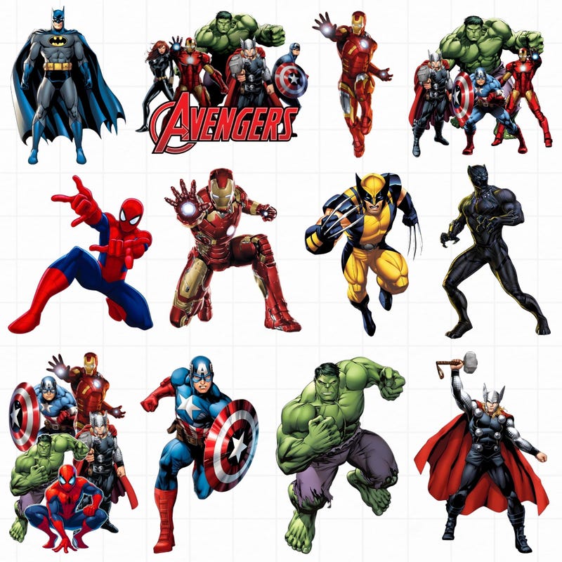 Super Hero Cartoon Kids - Etsy