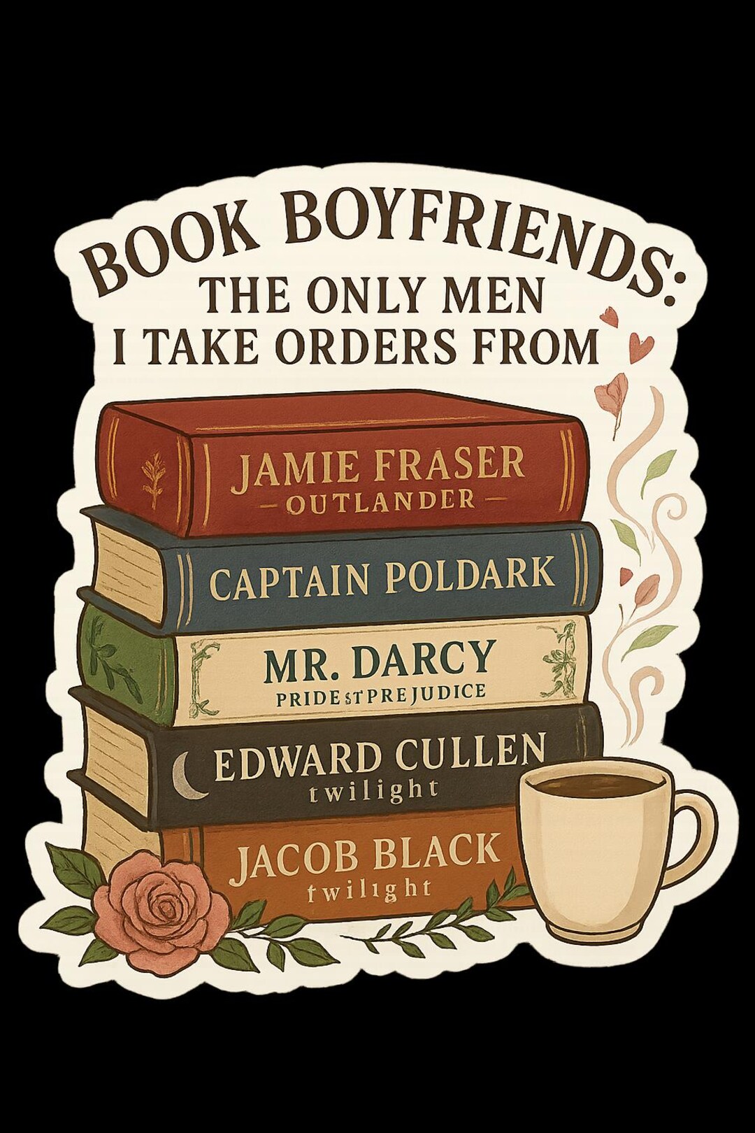 Book Boyfriends Sticker – Romance Reader Waterproof Vinyl - Etsy