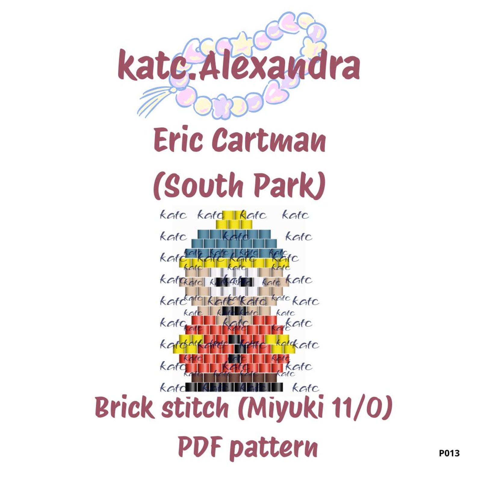 Eric Cartman Brick Stitch Pattern | Miyuki 11/0 (PDF Download) - Etsy