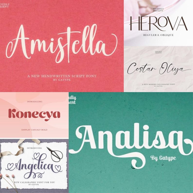 Elegant Font Bundle: Modern Serif, Script & Logo Fonts (OTF, TTF ...