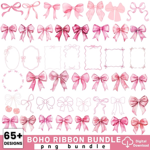 Hot Pink Ribbons Png - Etsy