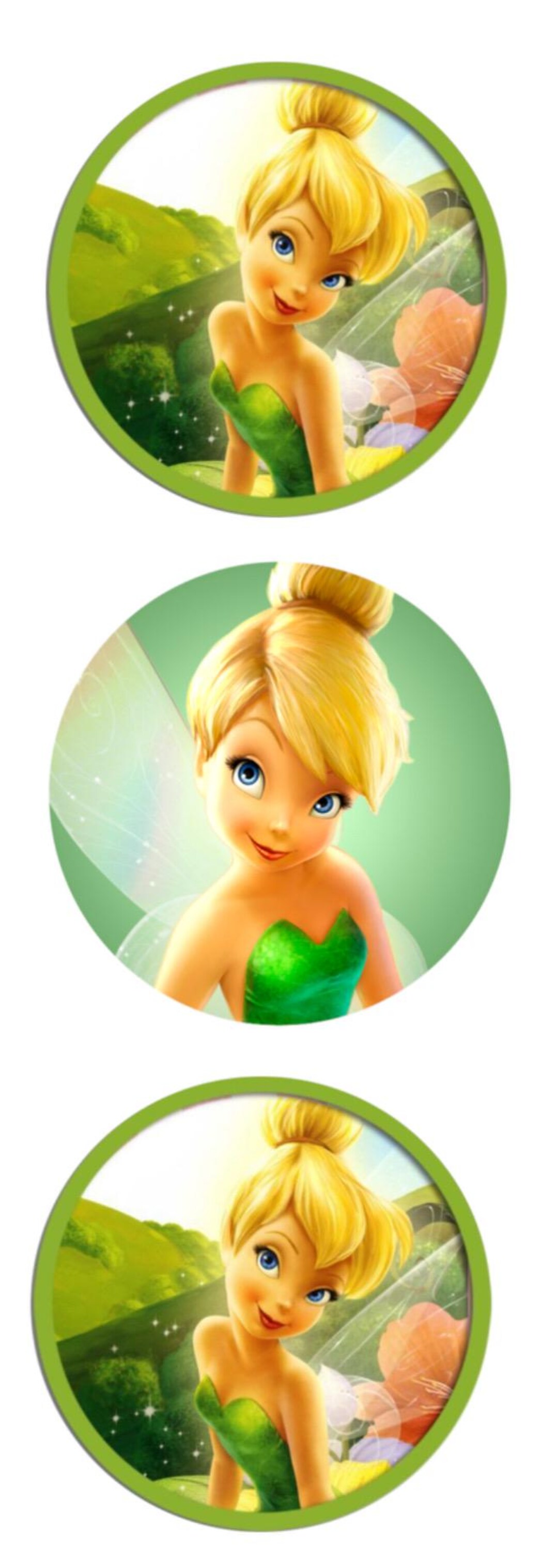 Tinkerbell Cupcake Toppers EDIBLE Topper Tinkerbell Party Favor ...