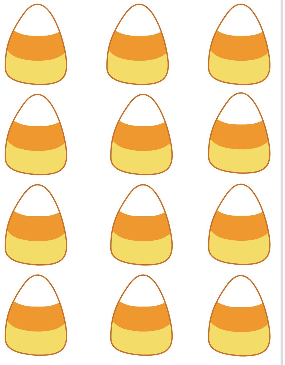 Candy Corn Cupcake Toppers EDIBLE Topper Candy Corn Cookies Candy Corn ...