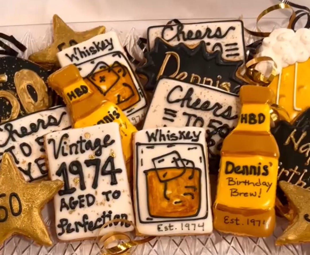 Cheers to 50 Years Cookies Cheers to 50 Years Party Cheers and Beers ...