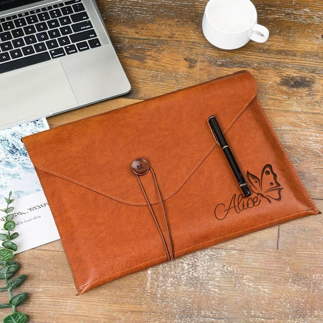 Custom Leather Portfolio, Personalized Leather Folder, Leather A4 ...