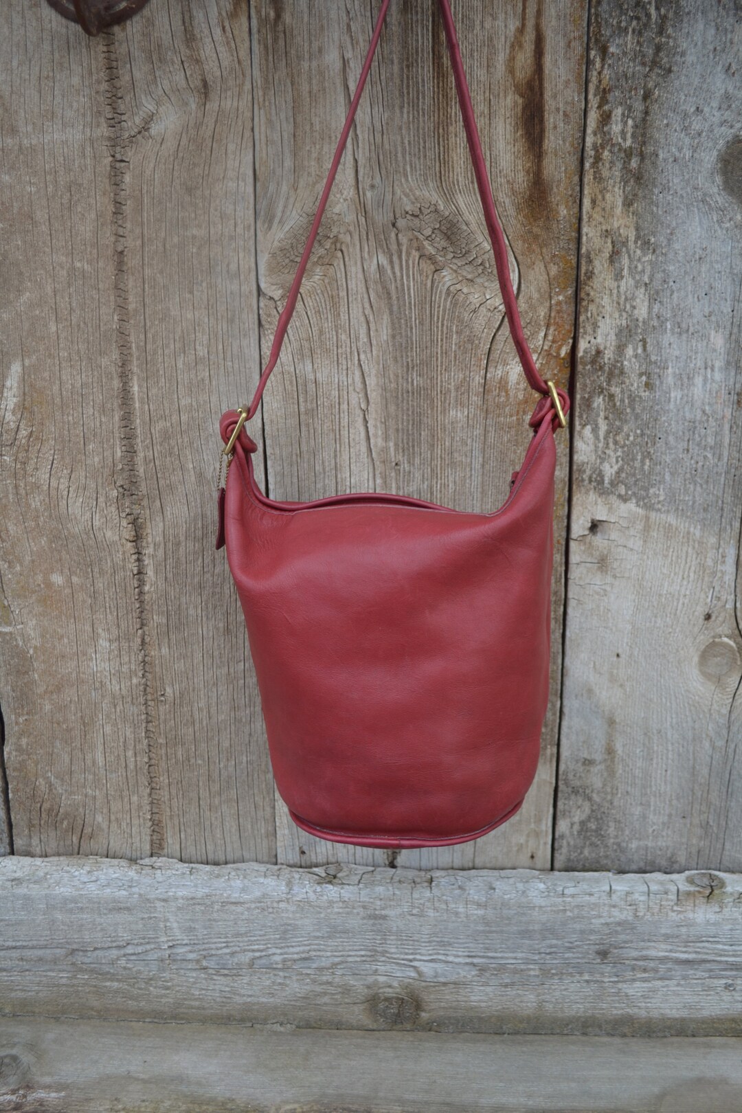 RED Coach Bag, Coach Duffle 9085, Coach Leather Bag, Coach - Etsy