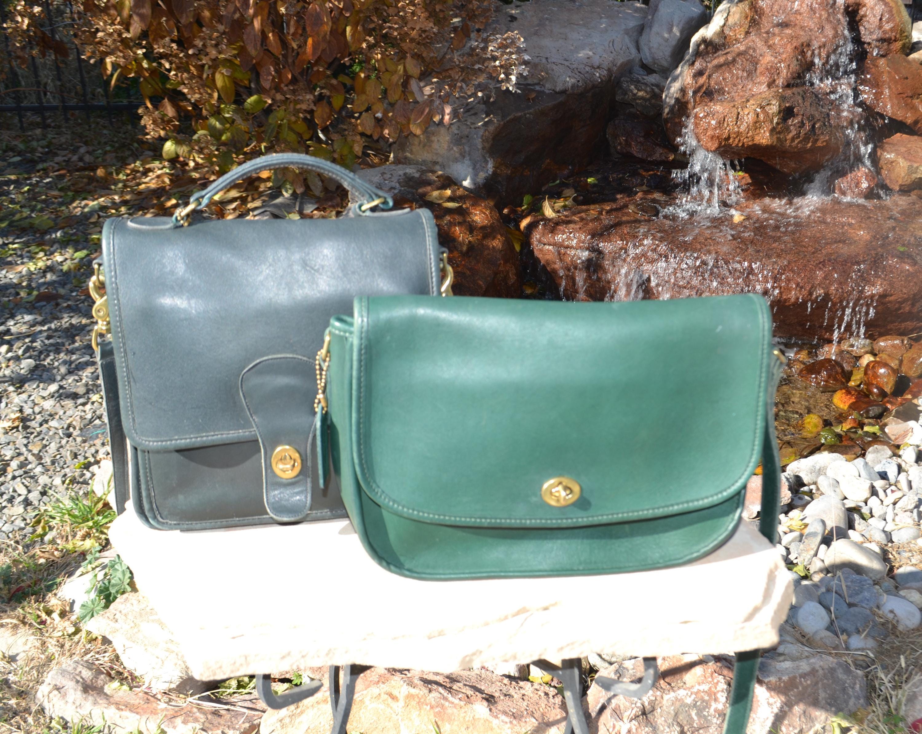 Coach, Forest Green Coach Bag, Coach Station Bag, Handbag Coach, Forest Green Coach Bag, Coach Station Bag, Handbag