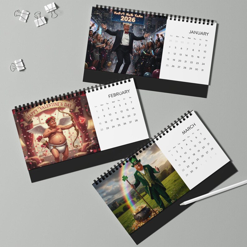 Trump Rally Desk Calendar, Trump Desk Calendar 2026, Funny Political ...