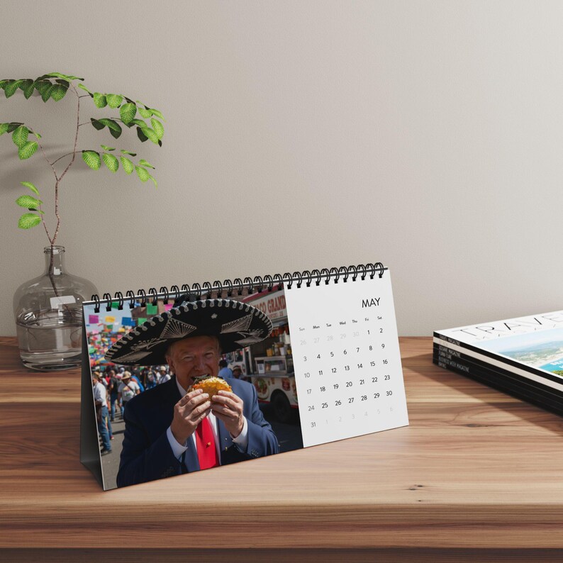 Trump Rally Desk Calendar, Trump Desk Calendar 2026, Funny Political ...