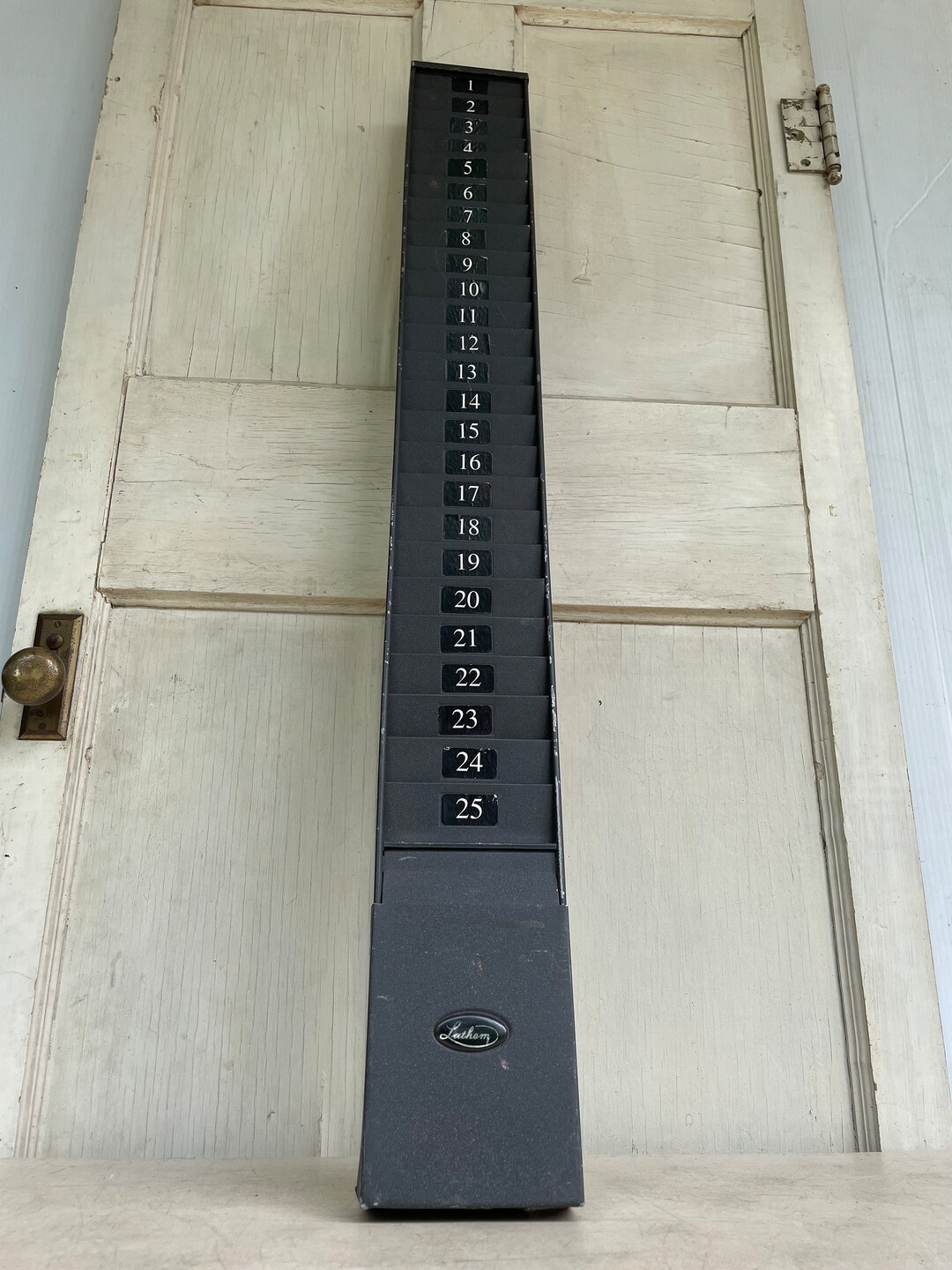 Vintage Lathem Time-card Rack - Retro Industrial Time Card Holder - Mid ...