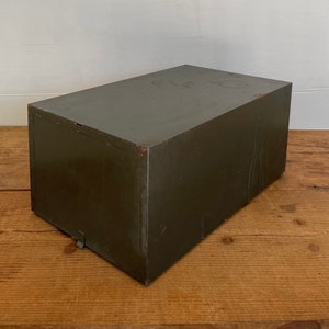 Vintage File Drawer Metal Army Green File Box Industrial Storage - Etsy