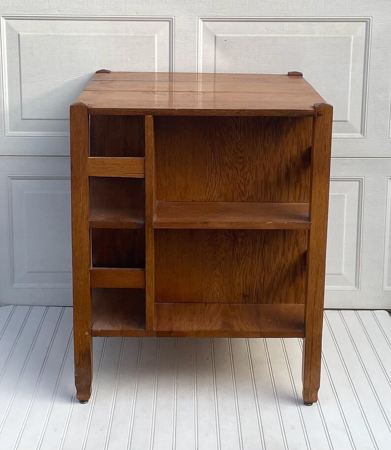 Vintage, Rustic Handmade 4-sided Bookcase Table – Solid Wood – Heavy ...
