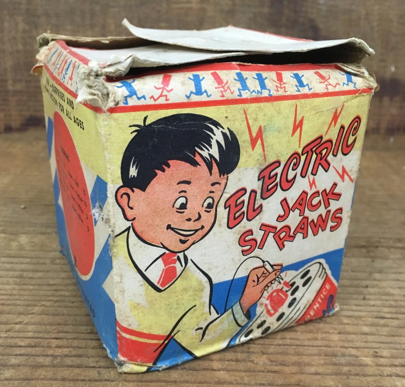 Vintage Electric Jack Straws Toy Great Packaging Graphics | Etsy