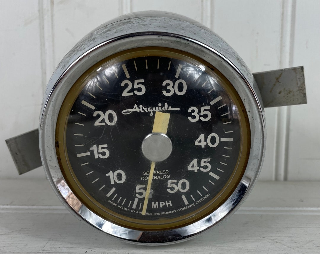 Vintage Airguide Boat Speedometer - Airguide Gauge Marine Boat ...