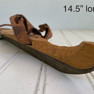 Rustic Vintage Wooden Ice Skates – Set of 2 Pairs (adult & Child) - Etsy