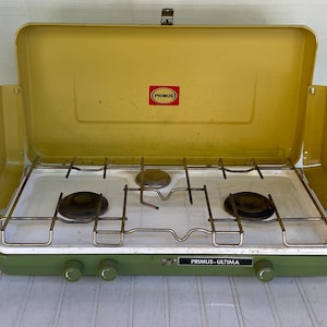 Vintage Primus Ultima Deluxe 3 Burner Propane Stove With Collection of ...