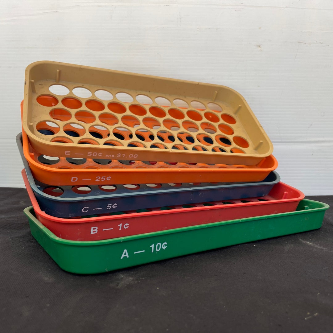 Vintage Coin Sorting Trays - Kwik-sort Jr. 5 Tray Coin Sorting Set - Etsy