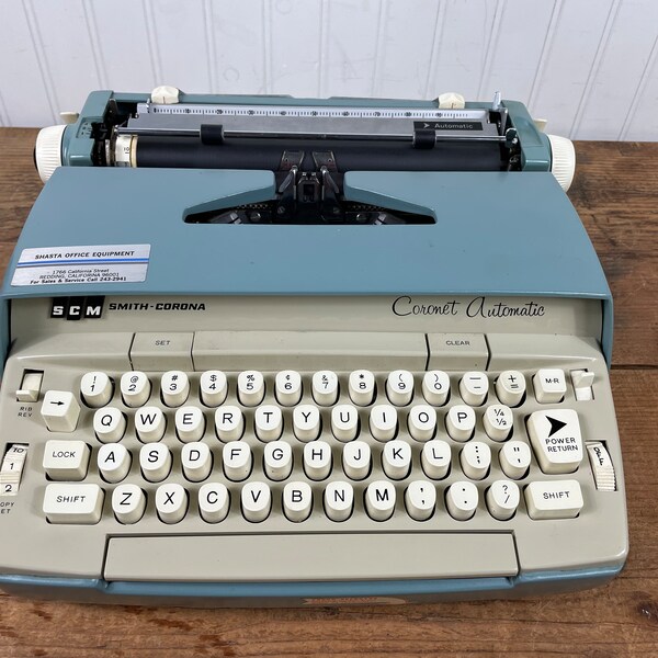 Blue Typewriter - Etsy