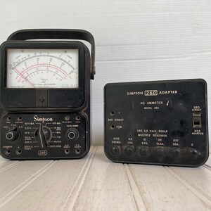 Vintage Simpson 260 Series 5 Analog V.O.M With AC Ammeter Adapter ...
