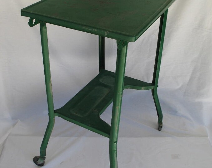 Vintage Typewriter Cart Rolling Table Green - Etsy
