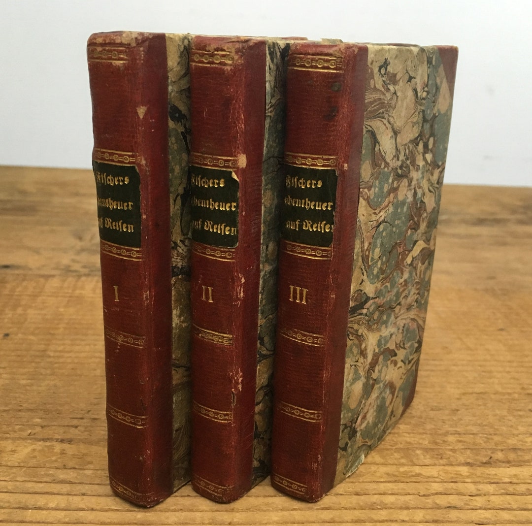 Antique German Books 1802 1803 German Set of 3 Books - Reifeabentheuer ...