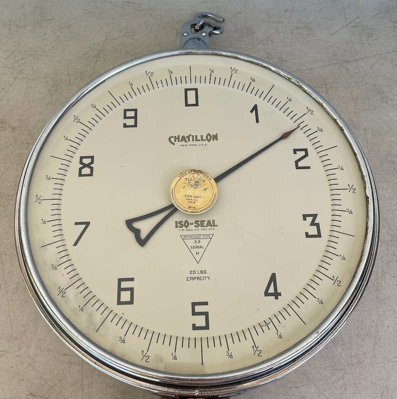 Vintage Chatillon Double Sided Grocery Scale - Type 33 Serial H - 20lb ...