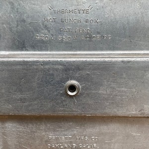 Trivett Manufacturing Company - Thermette Hot Lunchbox, Model No. #6 ...