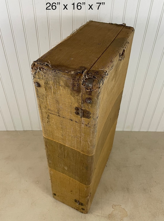 Vintage Suitcase Shabby Rustic Luggage Travel Hardshe… - Gem