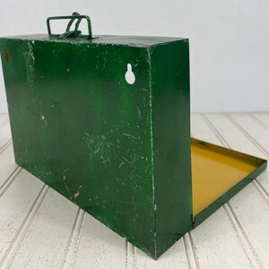 Vintage Metal First Aid Box Rustic Green & Yellow Metal Box - Etsy