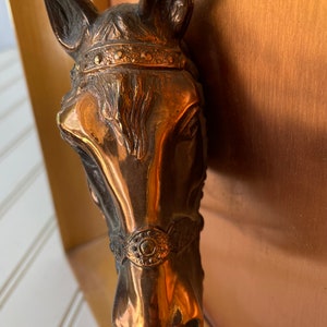 Vintage Framed Copper Equestrian Horse Head in Relief - Etsy