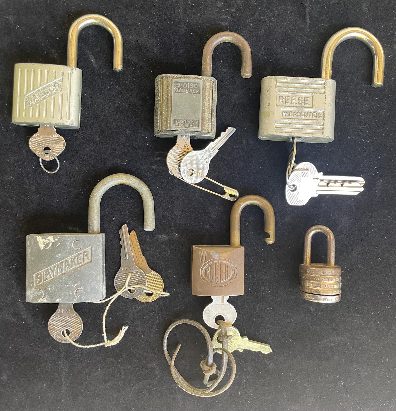 Vintage / Antique Padlock Collection - Set of 6 - Corbin - Reese ...