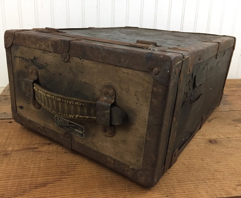 Smith Film Developing Outfit Box - Vintage Film Canister Box - Rustic ...