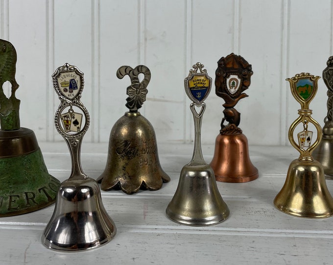 Vintage Souvenir Bell Collection, 7 Bells - Etsy