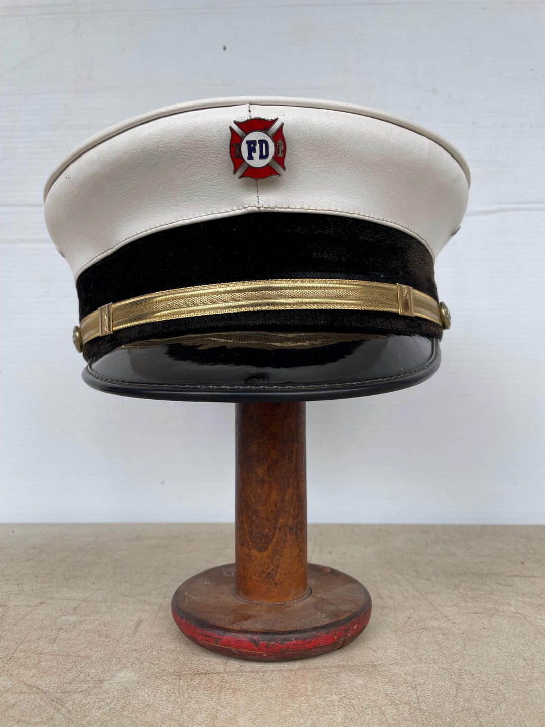 Vintage Midway Cap Co. Fire Department Hat - Size 7.5 - Classic ...