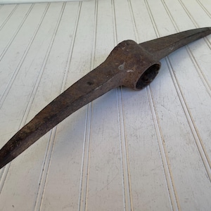 Vintage Rustic Iron Pick Axe Head - 23” Antique Tool With Aged Patina ...