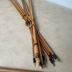 Primitive Handmade Bow and Arrows - 50” Bow With 10 Arrows - Hand Tied ...