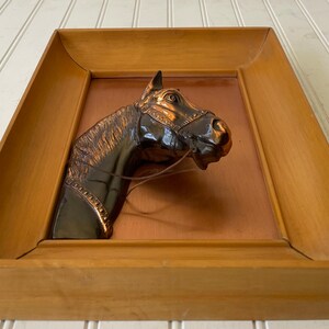 Vintage Framed Copper Equestrian Horse Head in Relief - Etsy