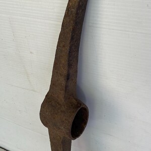 Vintage Rustic Iron Pick Axe Head - 23” Antique Tool With Aged Patina ...